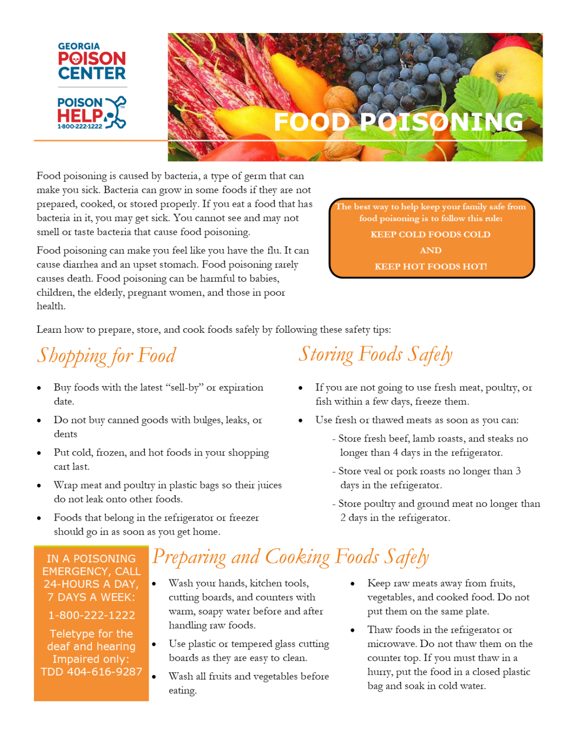 Food Poisoning Brochure – GPC Training Platform
